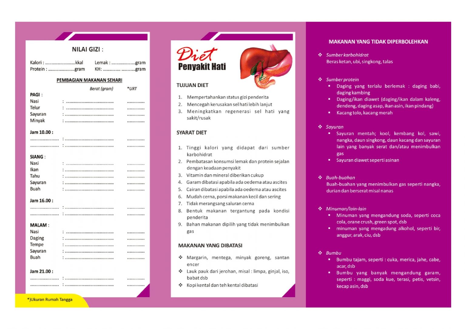 Leaflet Gizi | RSUD dr. Darsono Pacitan